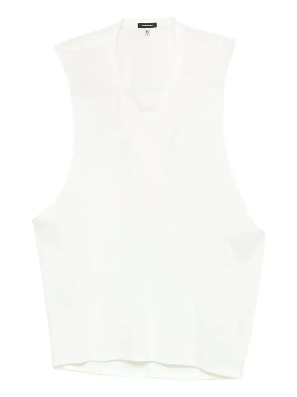 R13 Sleeveless Crew-neck Top - White