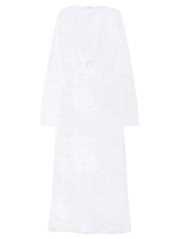 Oseree Lace-embellished Maxi Dress - White