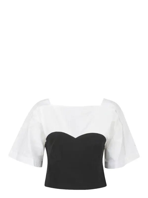 Simkhai Panelled Sweetheart-neck Top - White