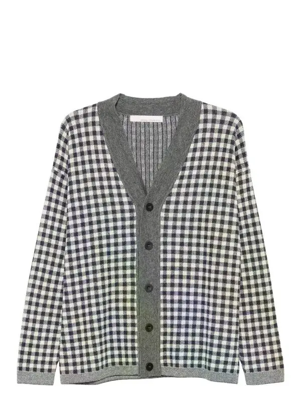 ORIGINAL VINTAGE Gingham Cardigan - Blue