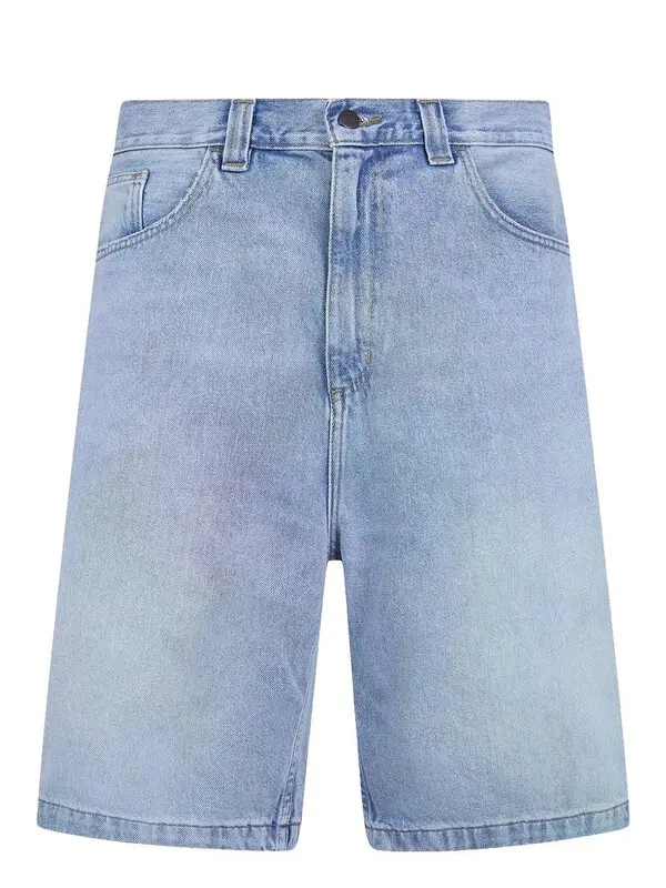 Carhartt Work In Progress Brandon Bleached Denim Shorts - Blue