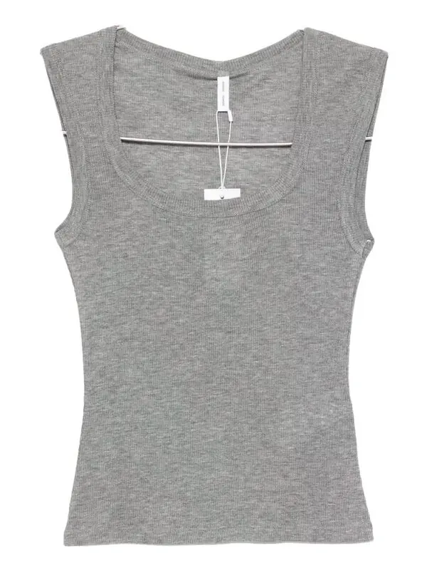 SAMSOE SAMSOE Ribbed-knit Tank Top - Grey
