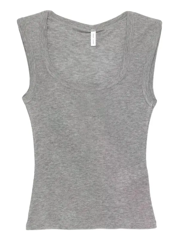 SAMSOE SAMSOE Ribbed-knit Tank Top - Grey