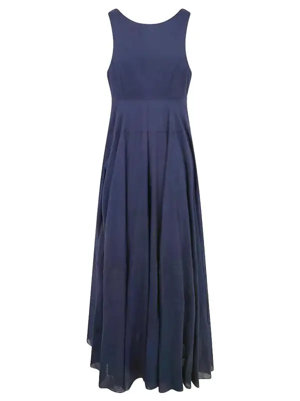 Aspesi Tiered Sleeveless Maxi Dress - Blue