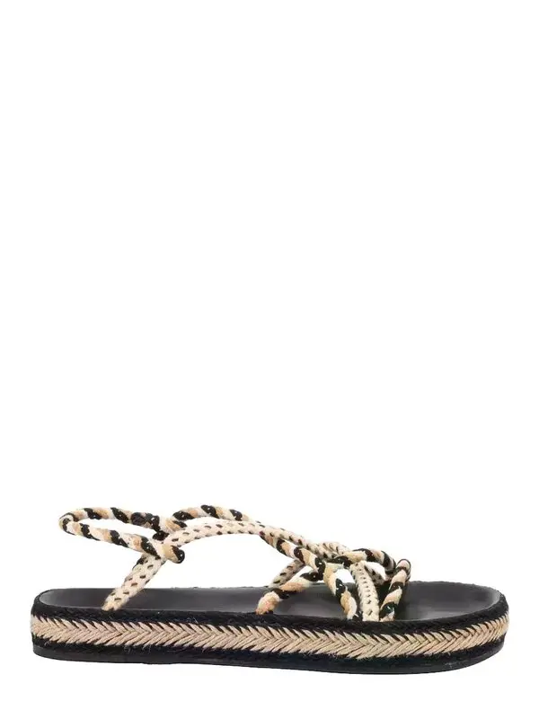 Isabel Marant Braided Rope Flat Sandals - Black