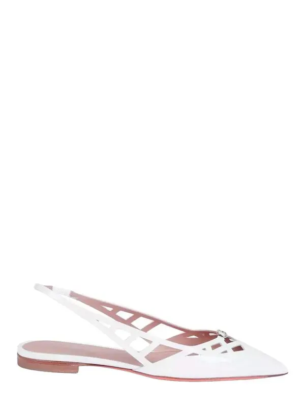 Santoni Stella Cut-out Slingback Pumps - White