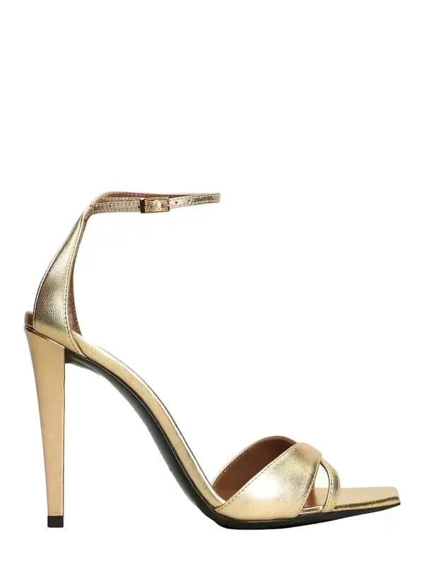 GIUSEPPE ZANOTTI Brivido Cruz Metallic Crossover-strap Sandals - Gold