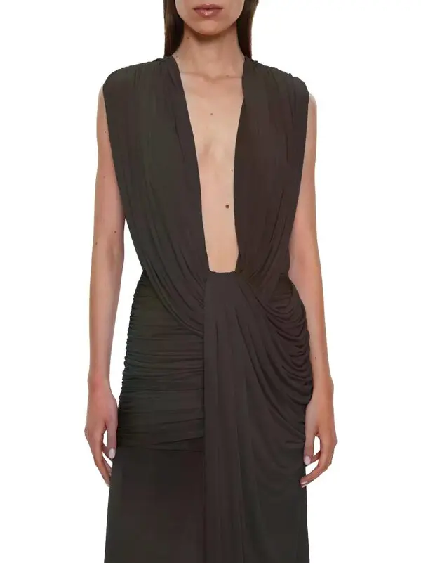 Christopher Esber Draped Maxi Dress - Brown