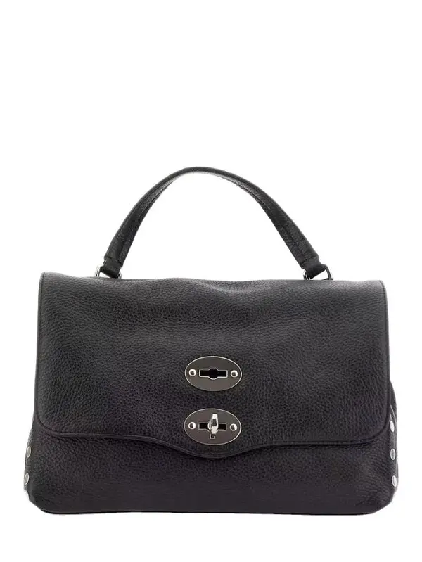 ZANELLATO Stud-embellished Leather Shoulder Bag - Black