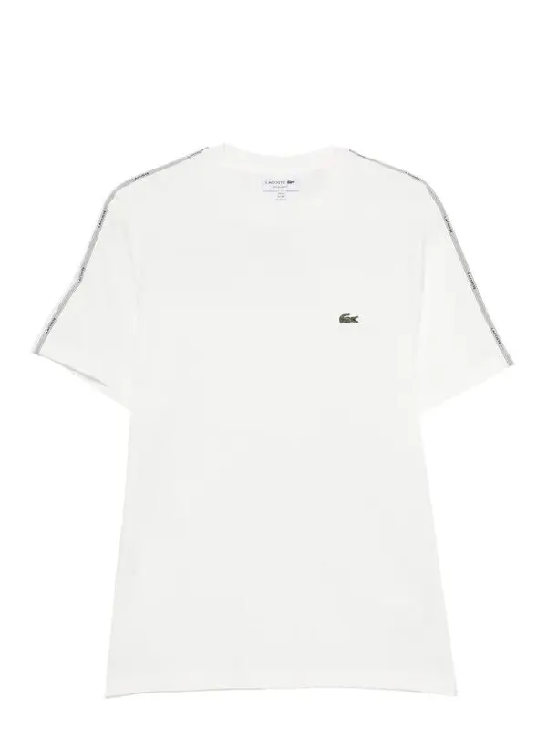 Lacoste Logo-patch Tape-detail T-shirt - White