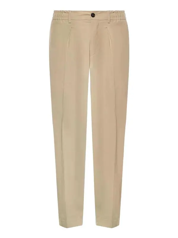 BE ABLE Pleated Trousers With Elasticated Waistband - Neutrals
