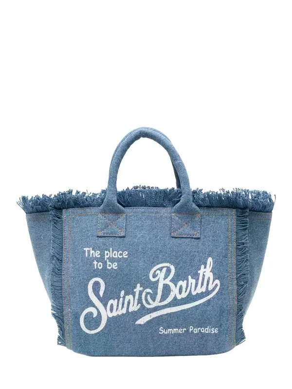 MC2 SAINT BARTH Colette Logo-print Denim Tote Bag - Blue