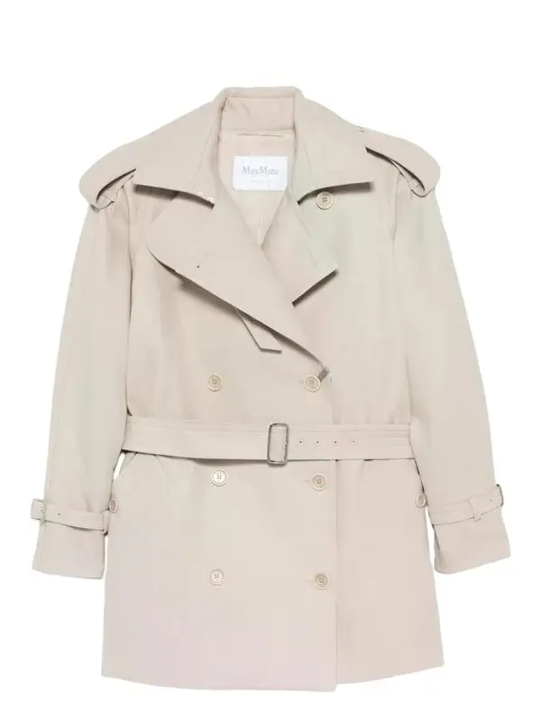 Max Mara Double-breasted Belted Trench Coat - Neutrals