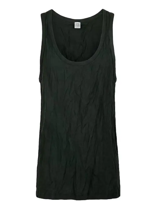 TOTEME Crinkled Tank Top - Green