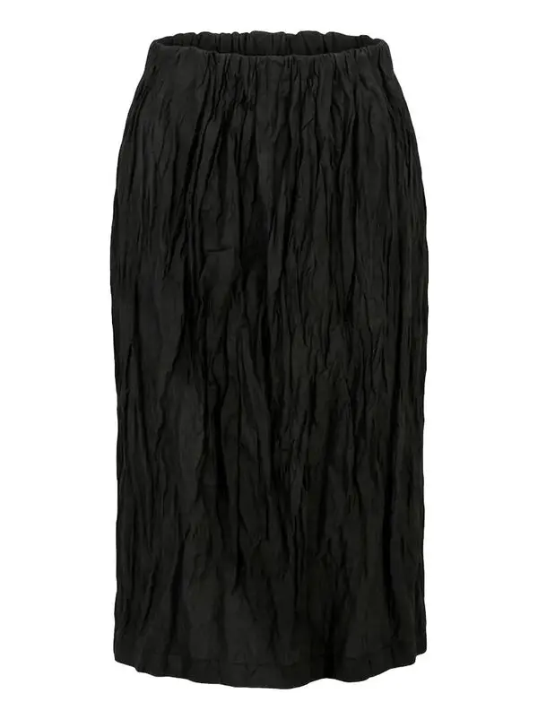 TOTEME Crinkled Midi Skirt - Black
