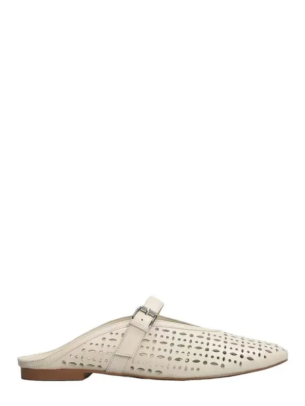 BIBI LOU Maia Laser-cut Buckle-strap Mules - Neutrals