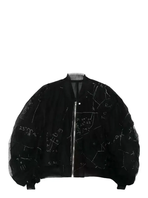 Rick Owens Graphic-print Bomber Jacket - Black
