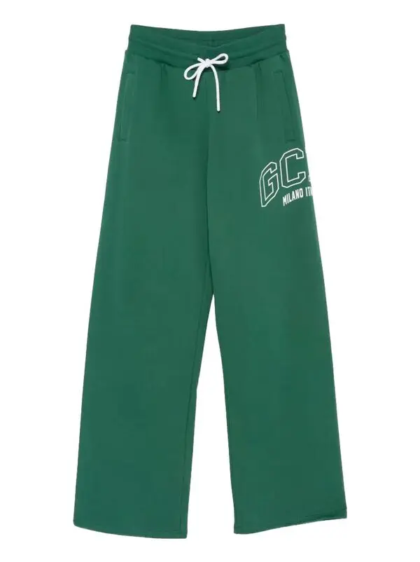 Gcds Logo-print Drawstring Track Pants - Green