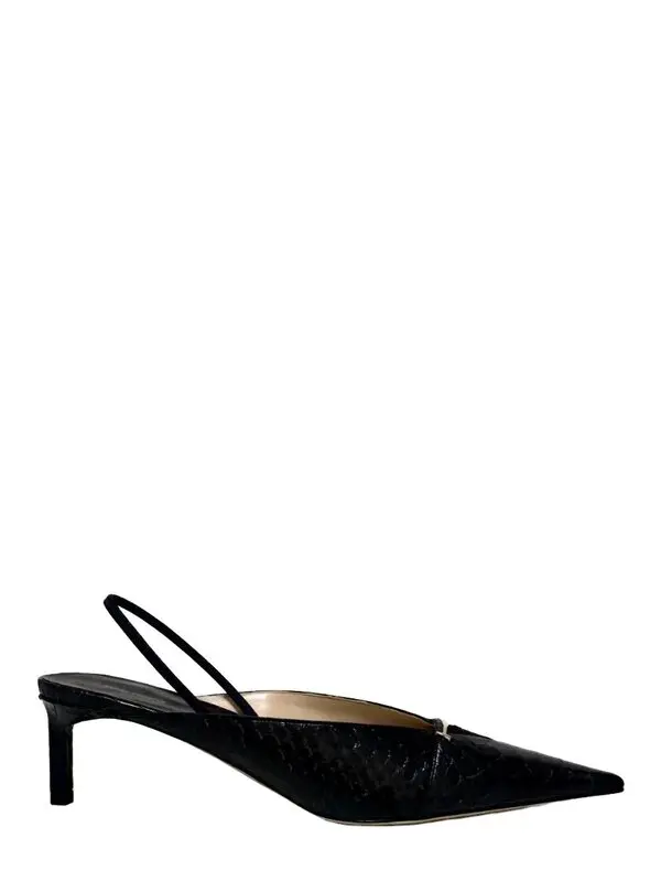 TOM FORD Julienne Snakeskin-effect Slingback Pumps - Black
