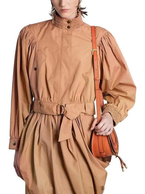 Chloé Belted Puff-sleeve Jacket - Brown