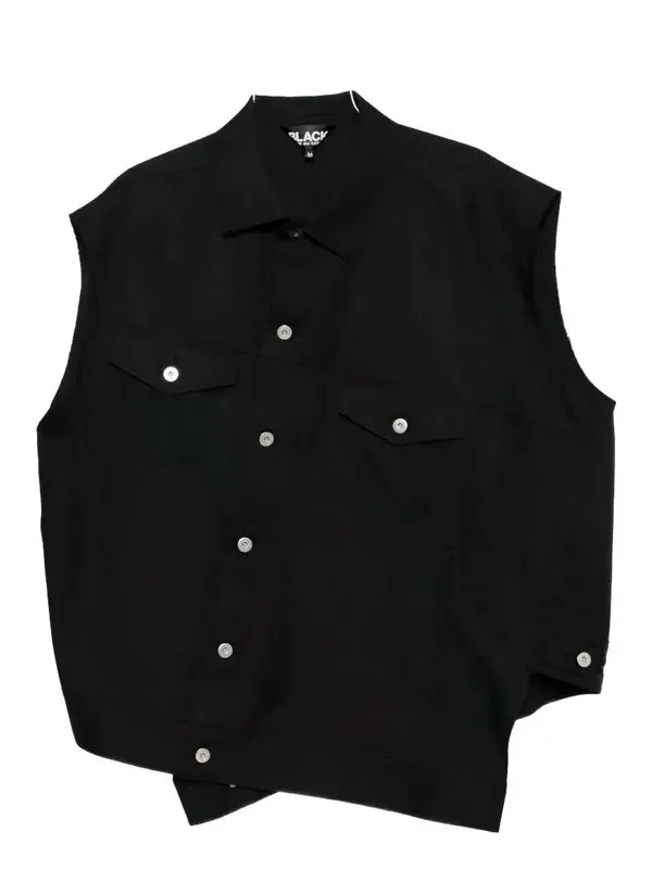 Comme Des Garçons Asymmetric Sleeveless Gilet - Black