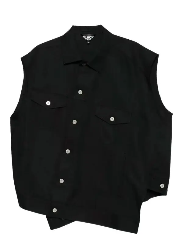 Comme Des Garçons Asymmetric Sleeveless Gilet - Black
