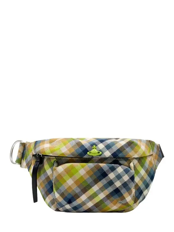 VIVIENNE WESTWOOD Zeus Tartan Belt Bag - Blue