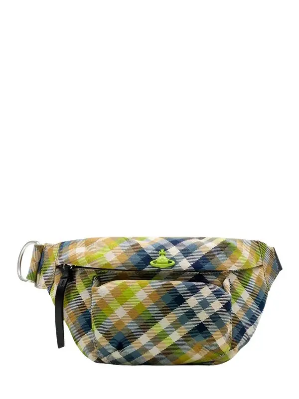 VIVIENNE WESTWOOD Zeus Tartan Belt Bag - Blue