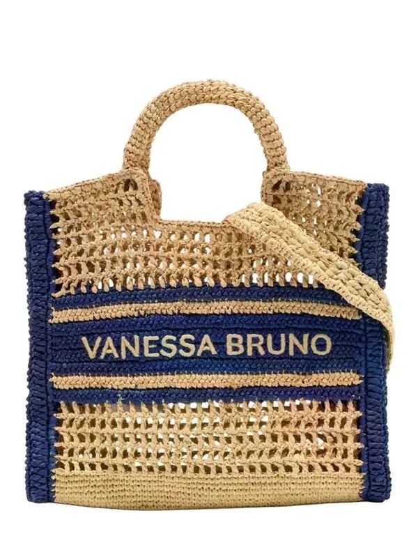 Vanessa Bruno Small Panier Raffia Tote Bag - Neutrals
