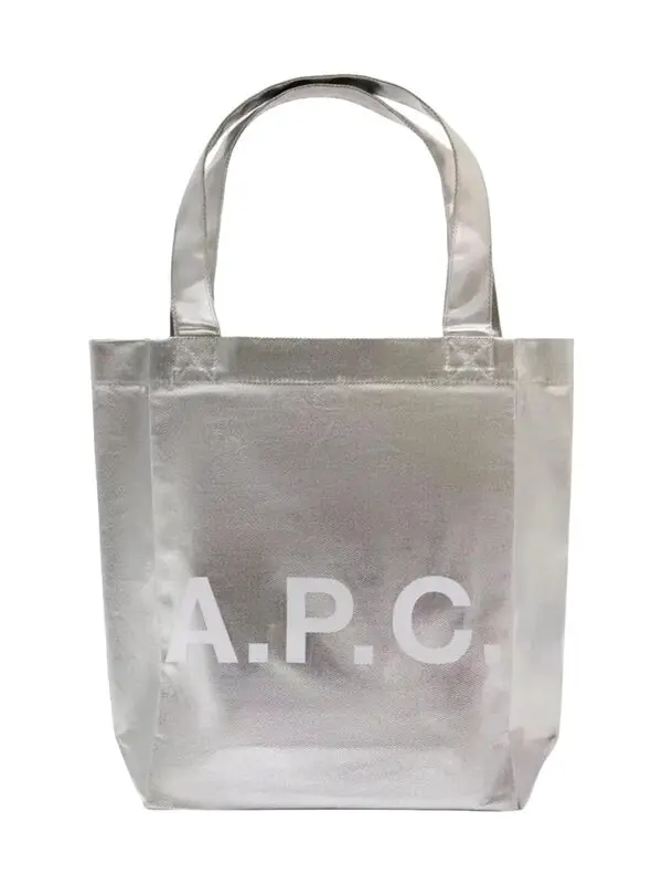 A.p.c. Small Metallic-finish Tote Bag - Silver