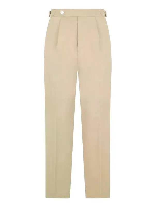 BOSS Pleated Straight-leg Trousers - Neutrals