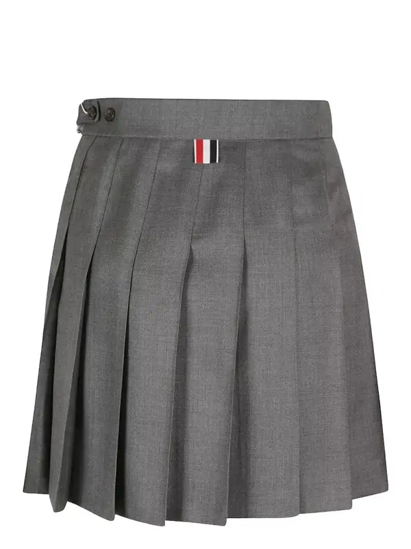Thom Browne Super 120's Pleated Skirt - Grey