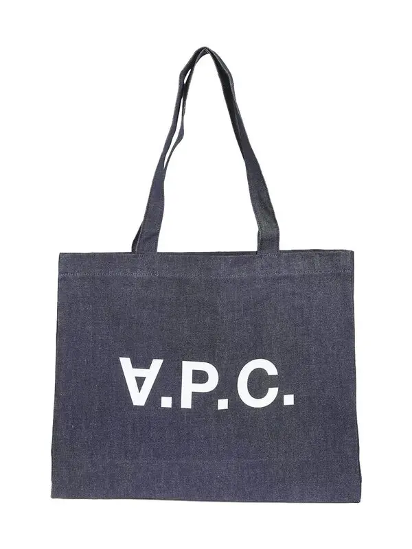 A.p.c. Daniela Logo-print Denim Tote Bag - Blue