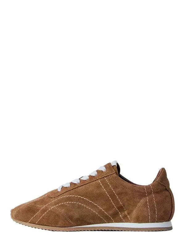 TOTEME Flex Lace-up Leather Sneakers - Brown
