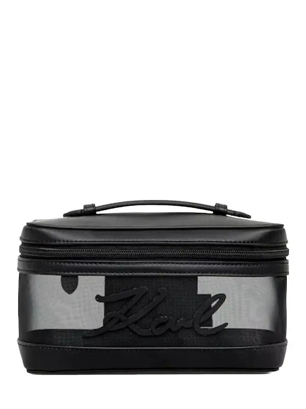 Karl Lagerfeld K/signature Mesh Vanity Case - Black