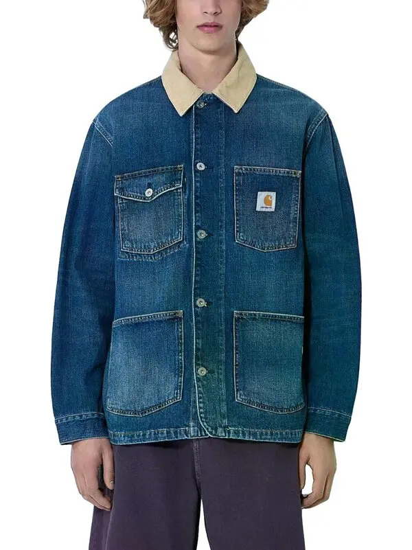 Carhartt Work In Progress Long-sleeve Patch-pocket Jacket - Blue