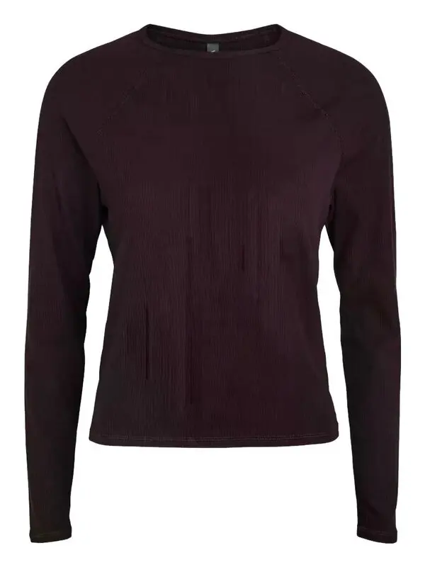 Vuori Ribbed Raglan-sleeve T-shirt - Purple