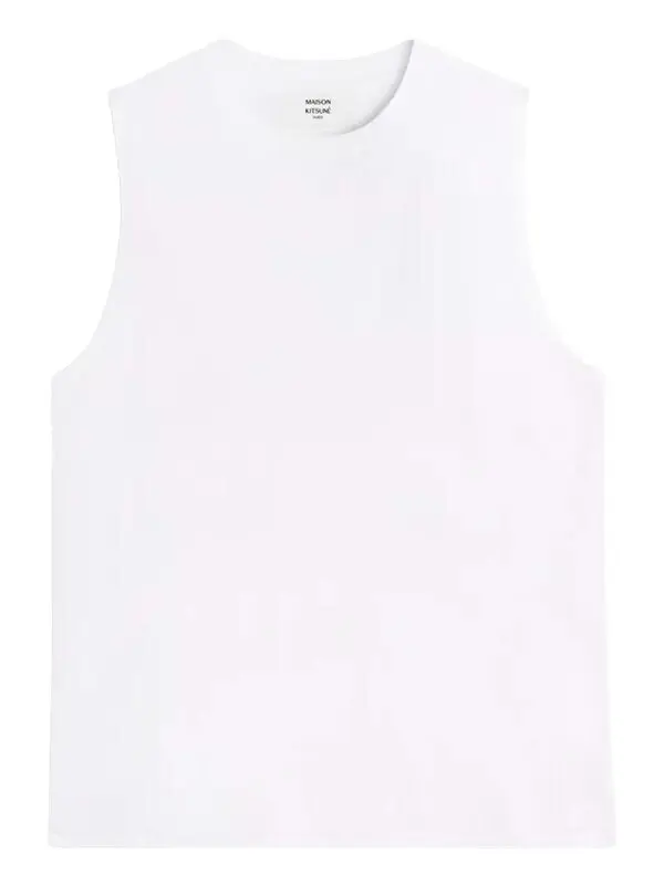 Maison Kitsuné Crew-neck Sleeveless T-shirt - White