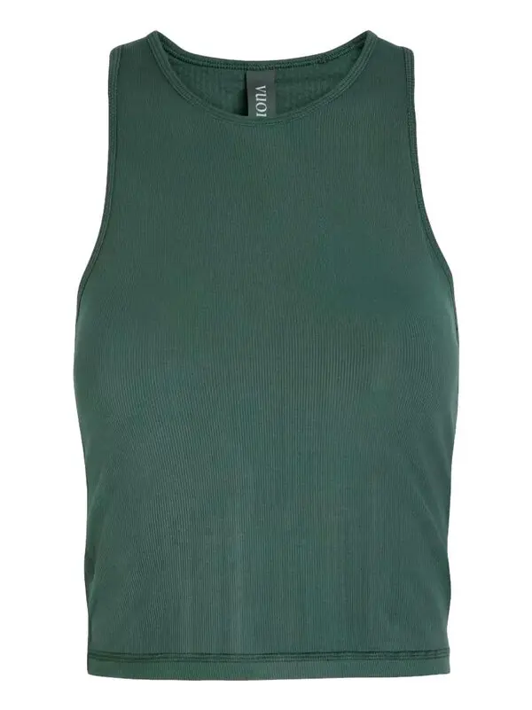 Vuori Plyo Ribbed Racerback Tank Top - Green