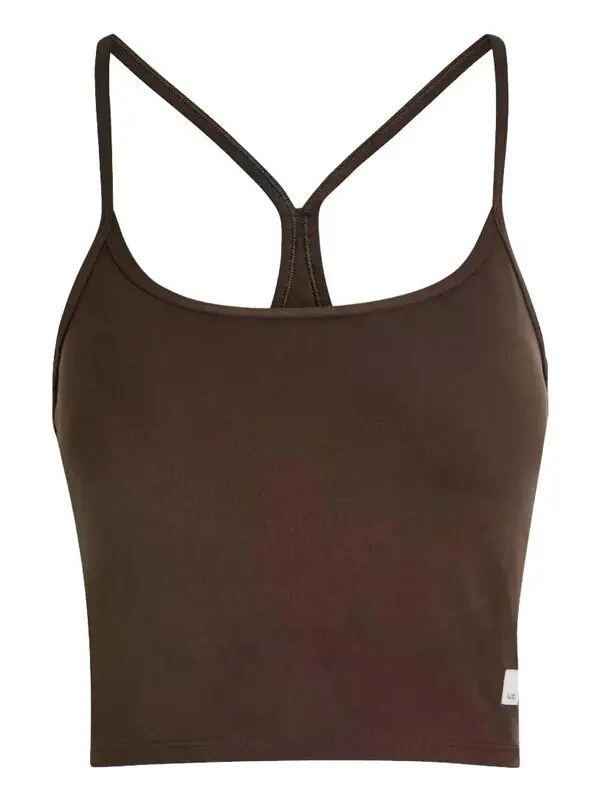 Vuori Racerback Cropped Tank Top - Brown