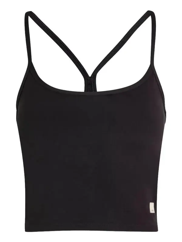 Vuori Racerback Cropped Tank Top - Black