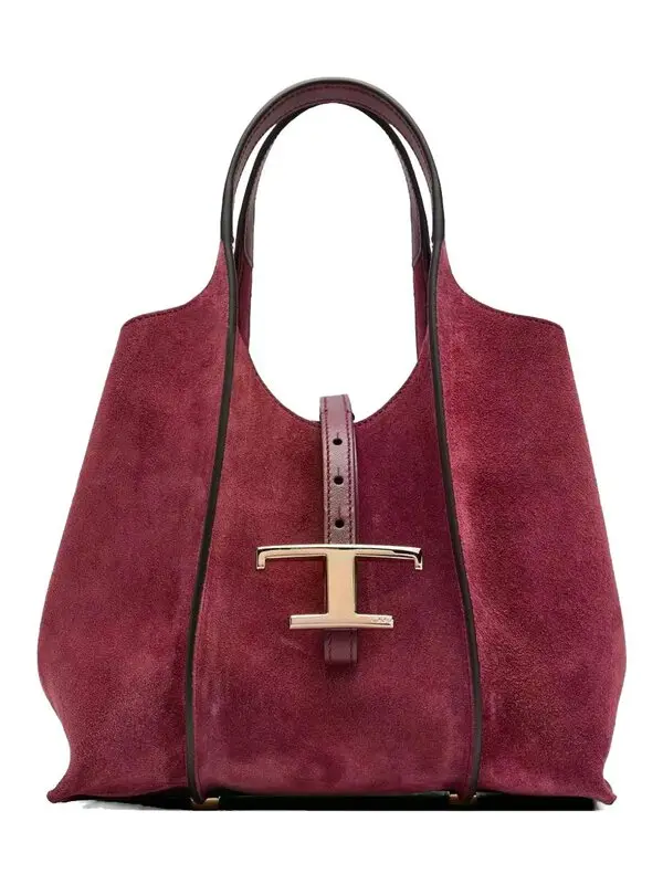 TOD'S T-timeless Suede Shoulder Bag - Red