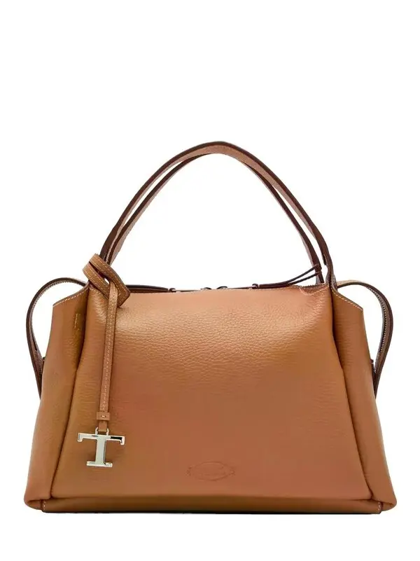 TOD'S T-timeless Pebbled Shoulder Bag - Neutrals
