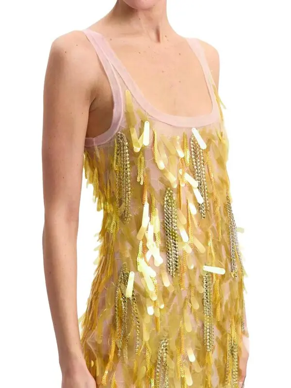 16Arlington Shani Sequin Embellished Midi Dress - Yellow