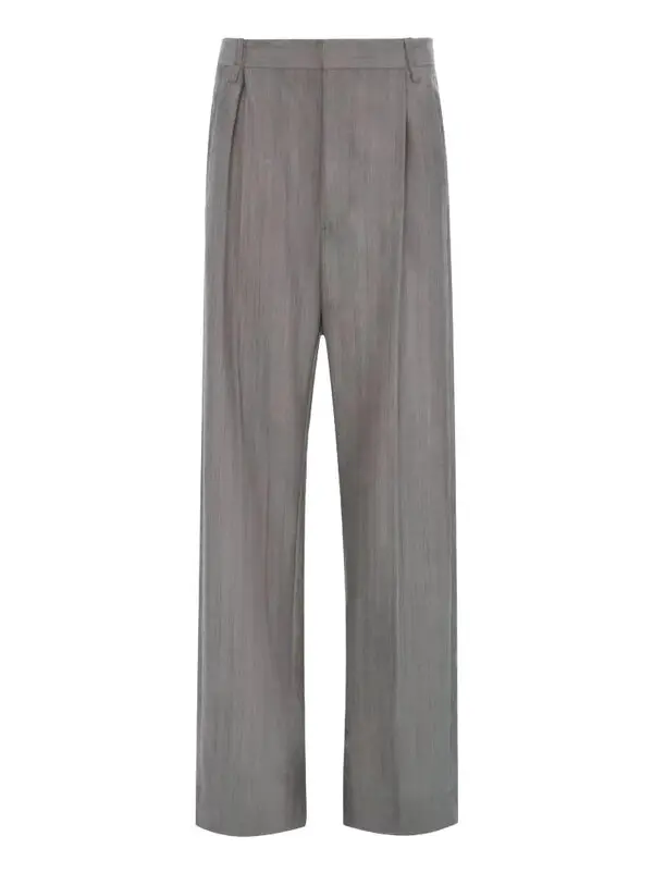Victoria Beckham Pleated-waist Trousers - Grey