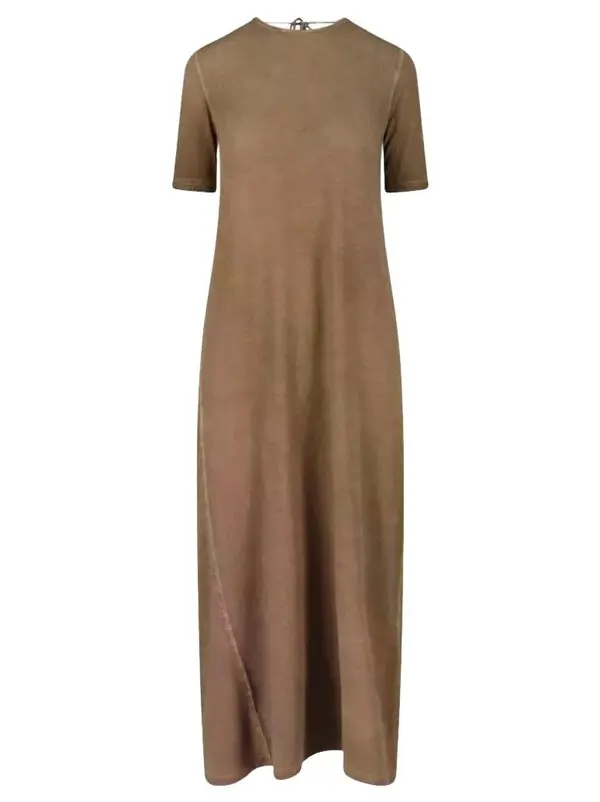 UMA WANG Faded-effect Cowl-back Maxi Dress - Neutrals