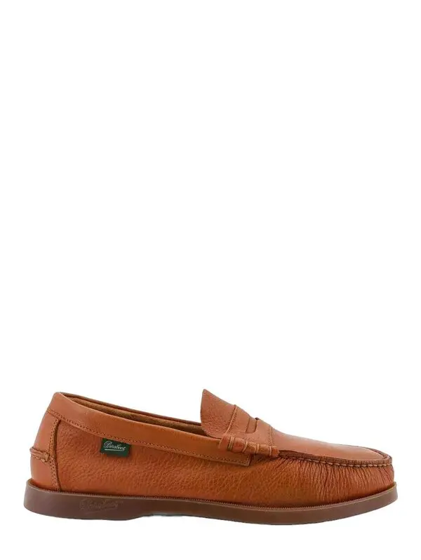 Paraboot Embossed Stitch Loafers - Brown