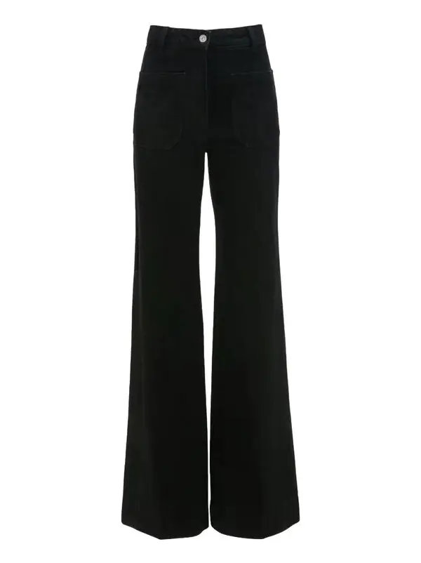 Victoria Beckham Alina Patch-pocket Jeans - Black