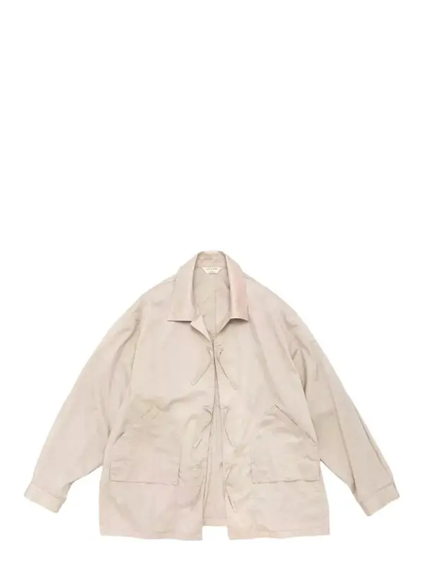 STILL BY HAND Tie-fastening Shirt Jacket - Neutrals