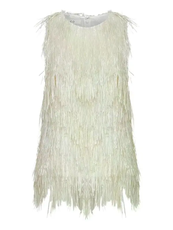 Co Metallic Fringe-trimmed Top - Neutrals